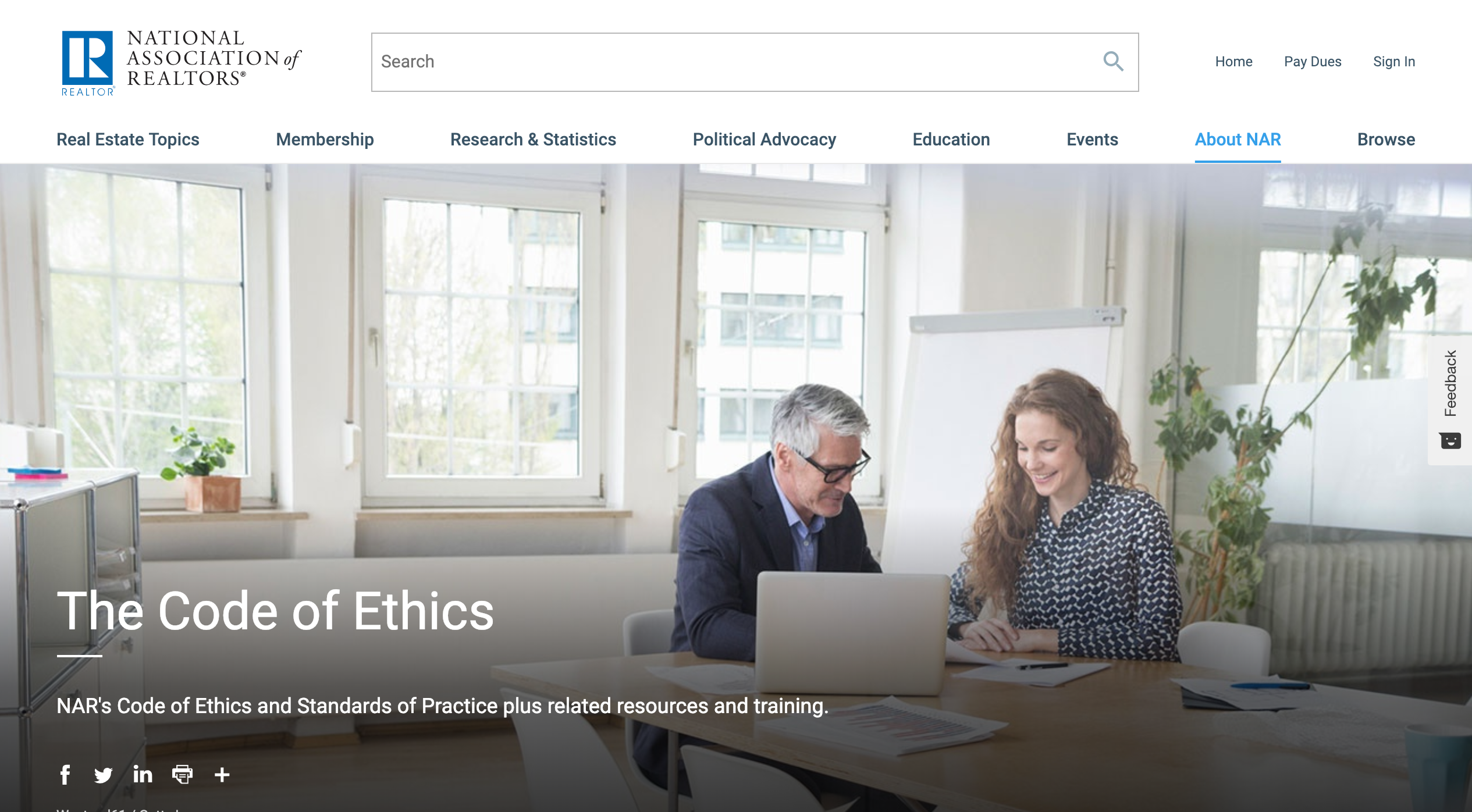 NAR Code of Ethics SOP Article 1-9 – RETI.us