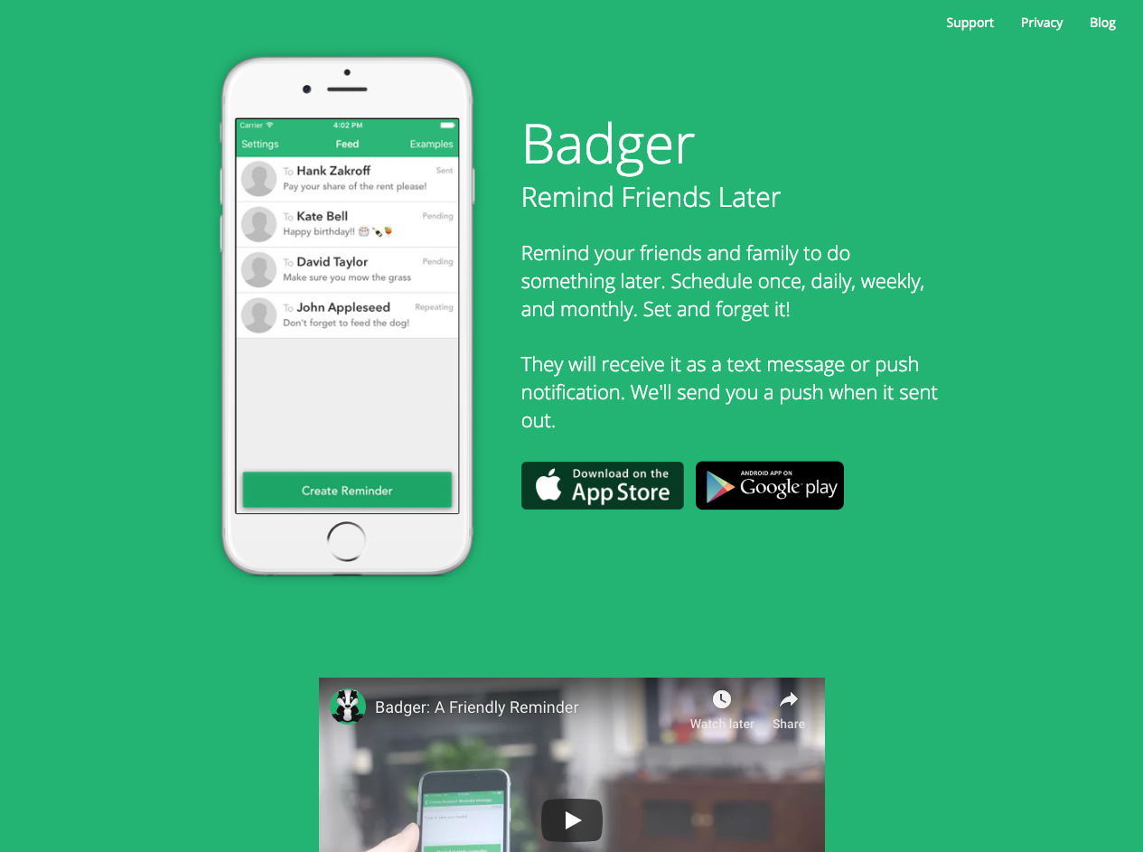 Badger Reminder App – RETI.us