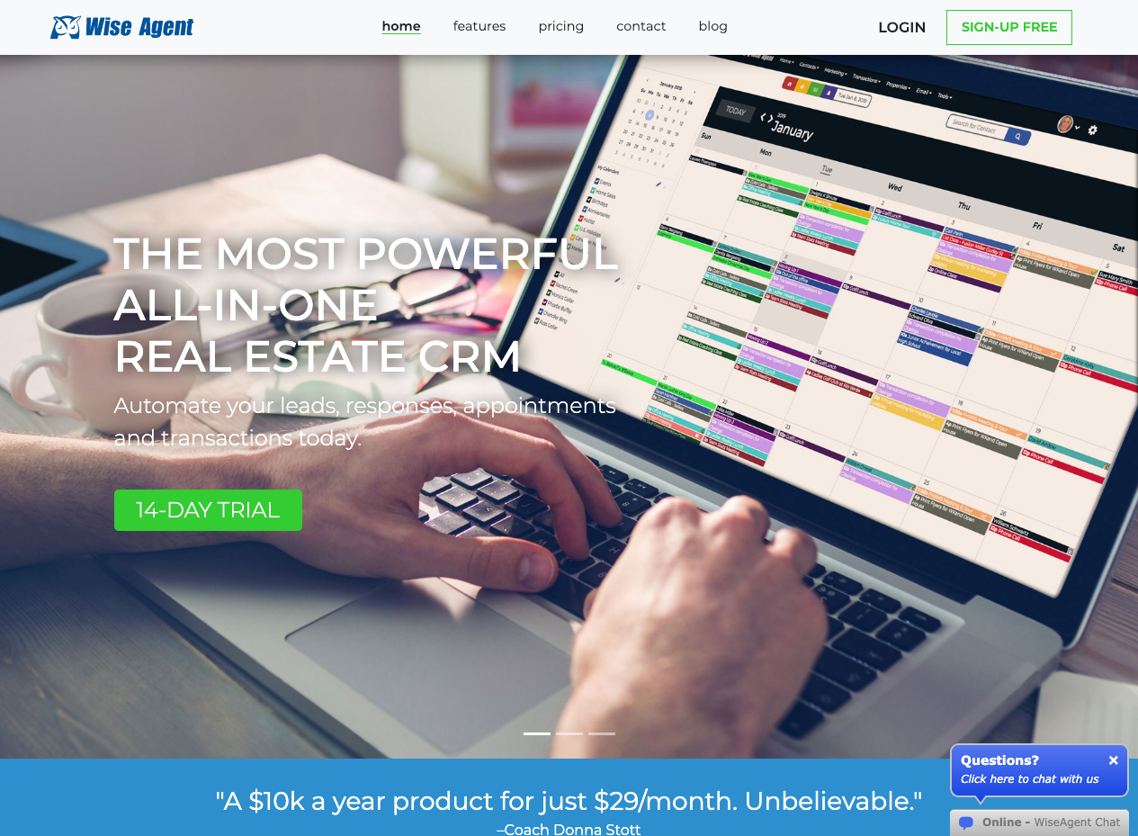 Wise Agent Real Estate CRM – RETI.us