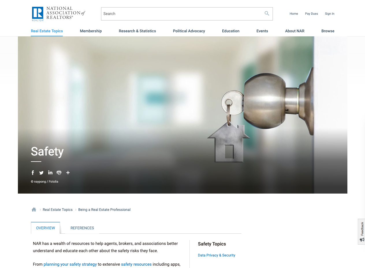 Safety Resources – NAR’s REALTOR Safety Section – RETI.us